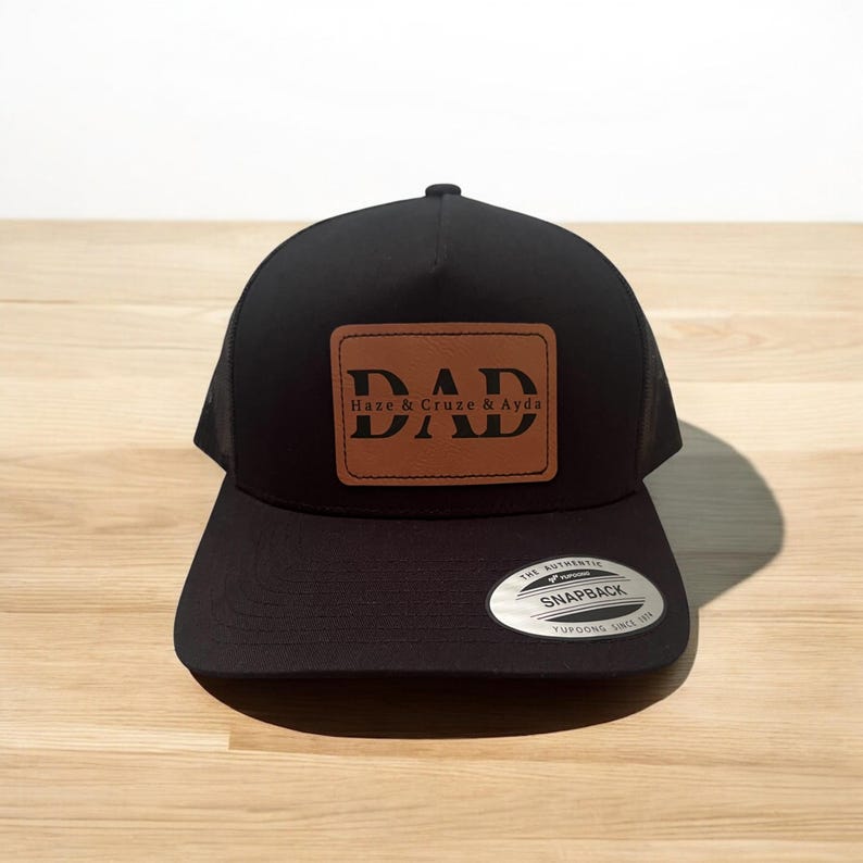 Fathers Day Gift Ideas Hat With Childrens Names in the Middle ...