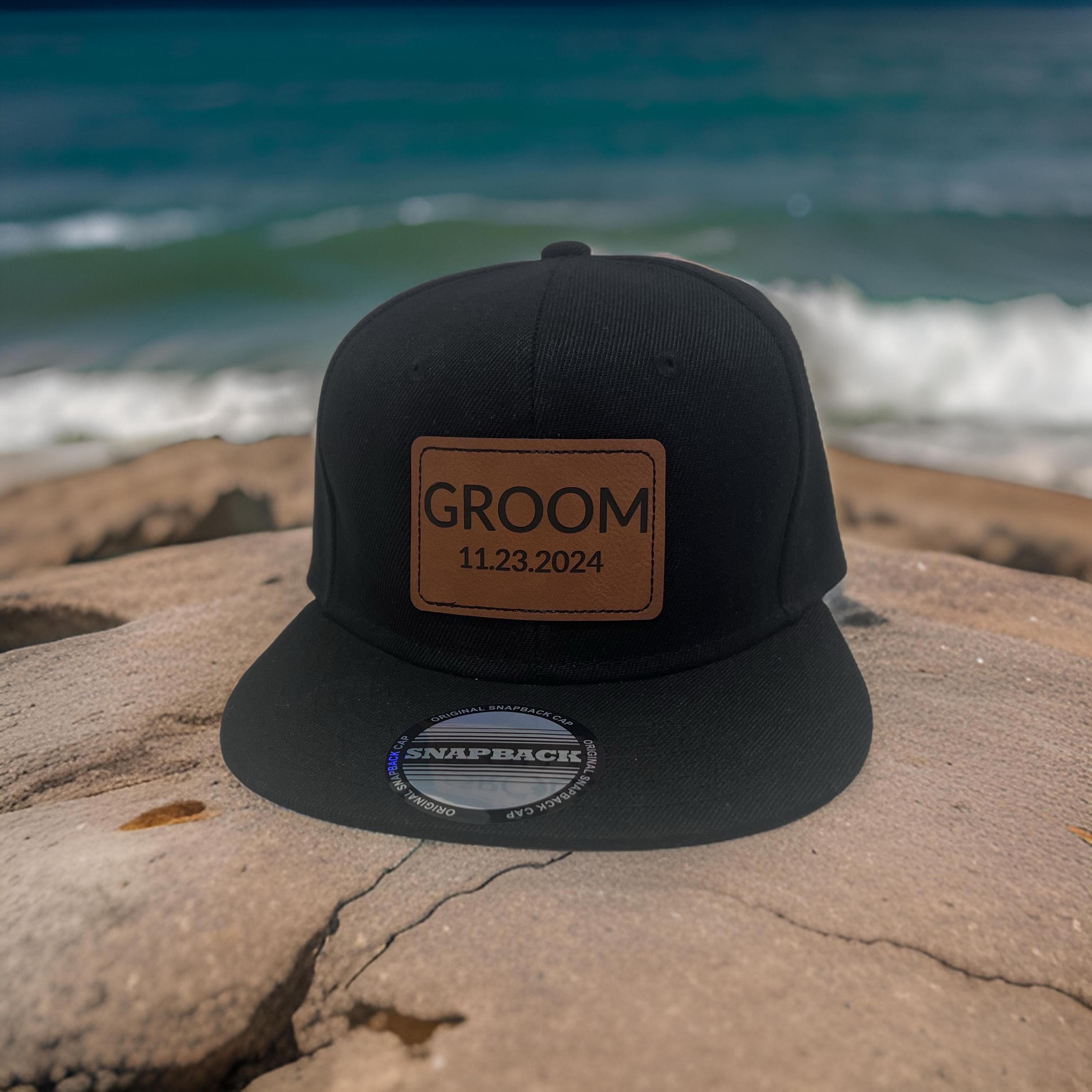 Groom Hat With Personalized Wedding Date Wedding Snapback Trucker Hat ...