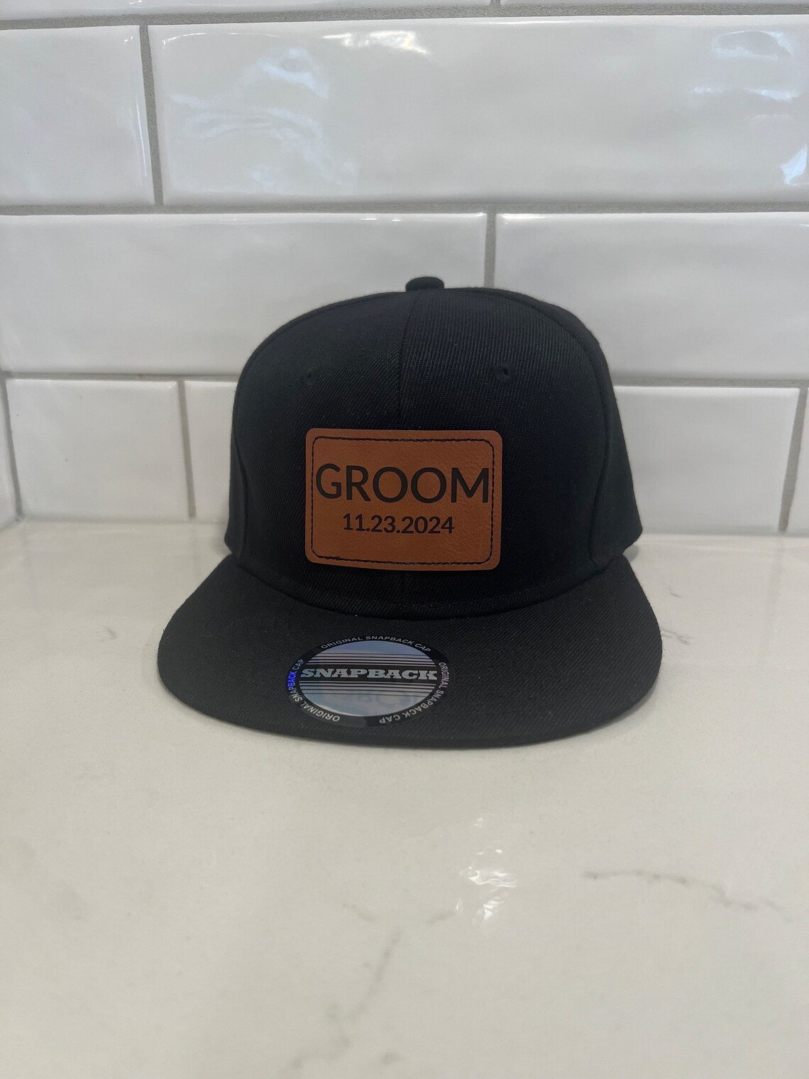 Groom Hat With Personalized Wedding Date Wedding Snapback Trucker Hat ...