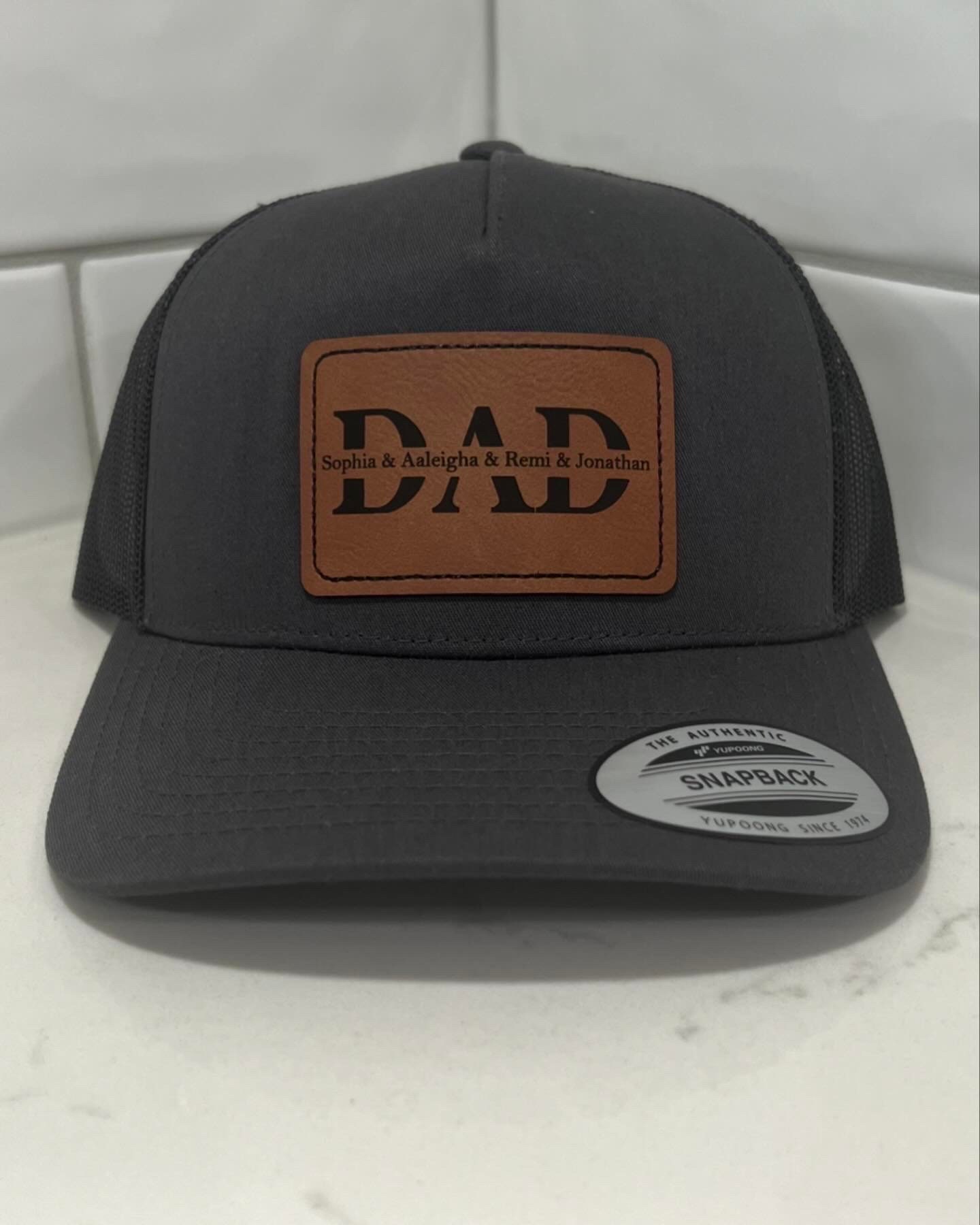 Fathers Day Gift Ideas Hat With Childrens Names in the Middle ...