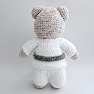Handmade Crochet Jiu Jitsu Bear Plush Toy - Customizable Outfit & Belts ...