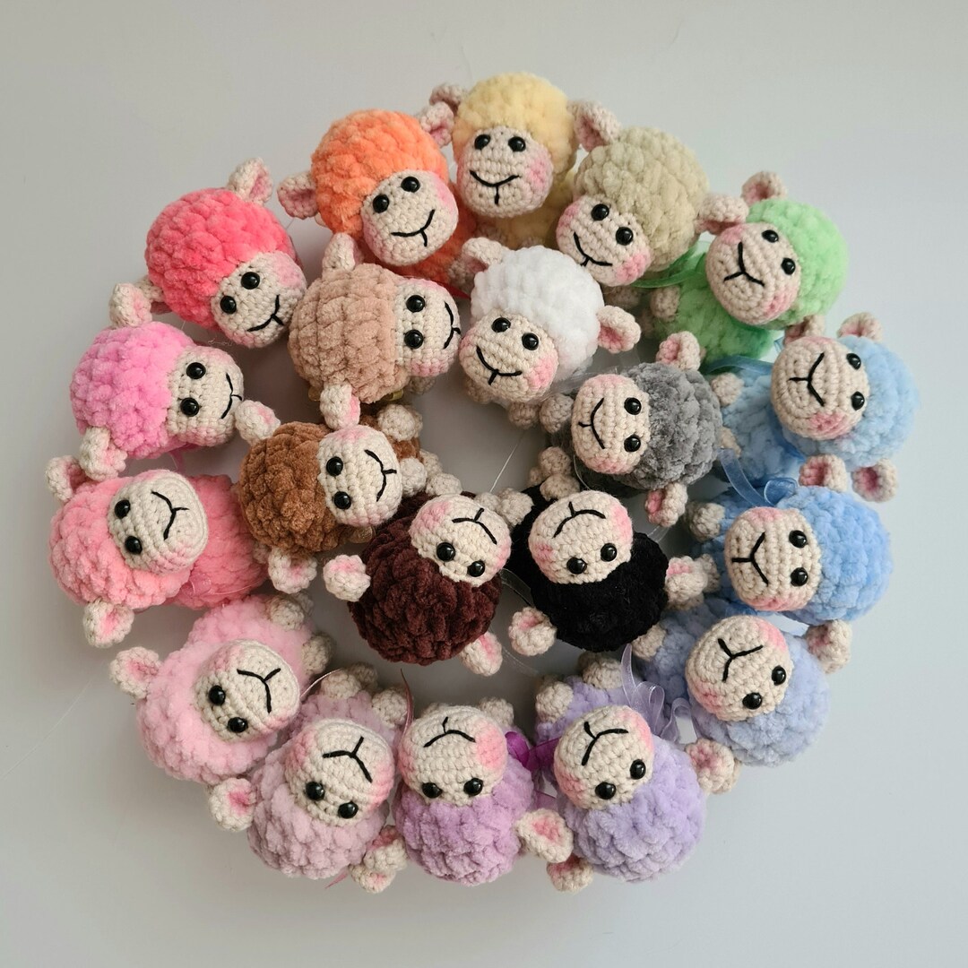 Crochet Sheep Keychain Cute Finished Stuffed Sheep Keyring - Etsy