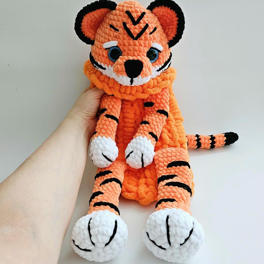 Handmade Crochet Tiger Pajama Holder: Kids Room Decor - Etsy