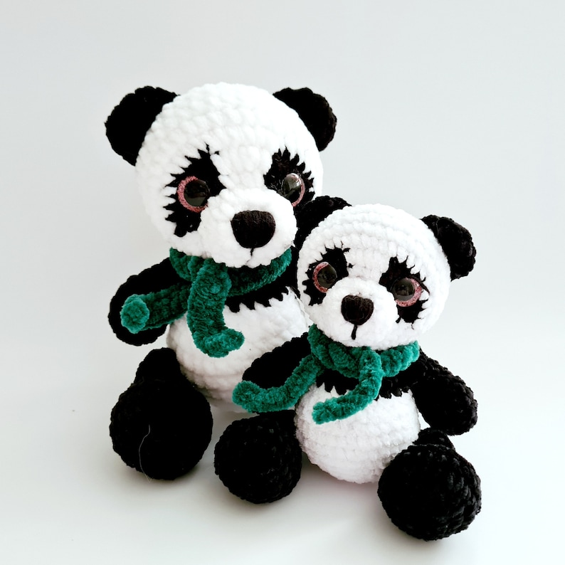 Handcrafted Crochet Plush Panda Amigurumi: Soft Family Toy Set - Etsy