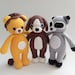 Cuddle Me Toy Collection Zoo Collection Safari Animal - Etsy