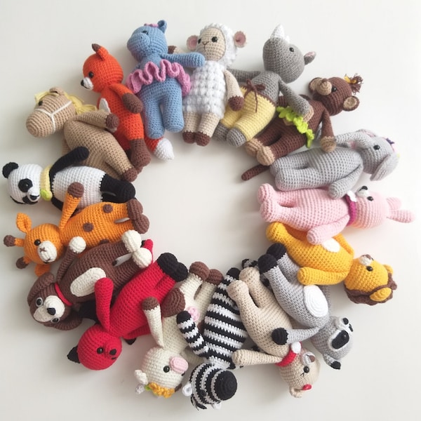Crochet Mini Zoo Animals - Etsy