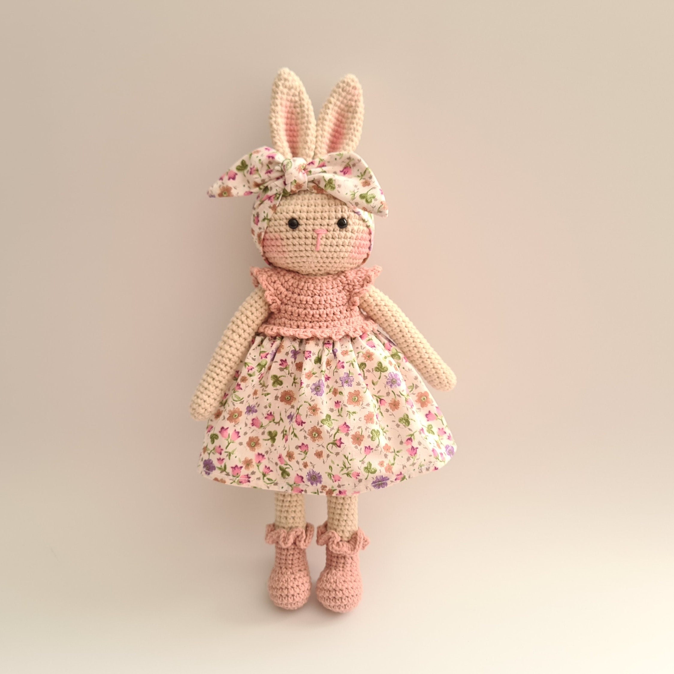 Crochet Bunny in Dress Stuffed Rabbit With Dress and - Etsy