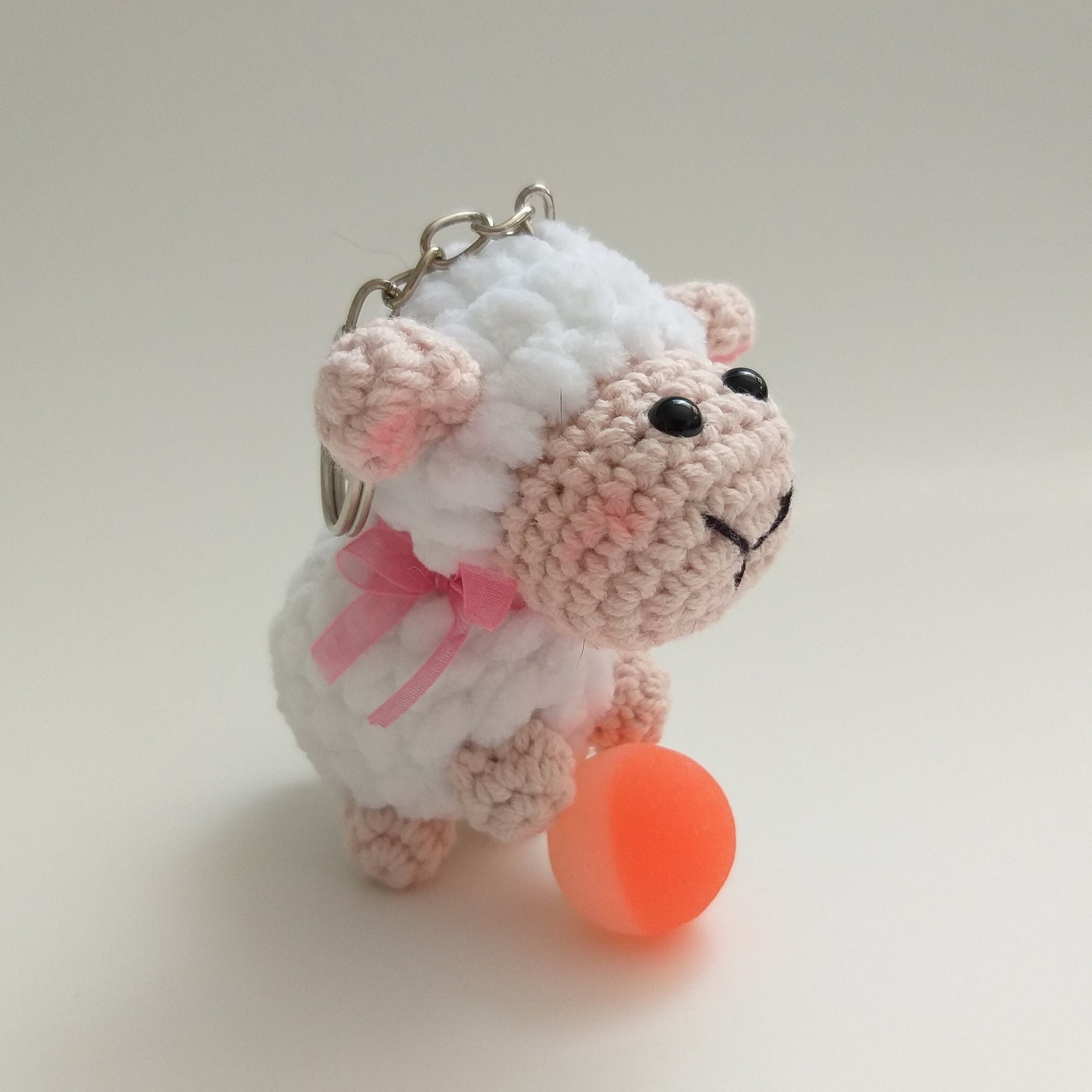 Crochet Sheep Keychain Cute Finished Stuffed Sheep Keyring - Etsy