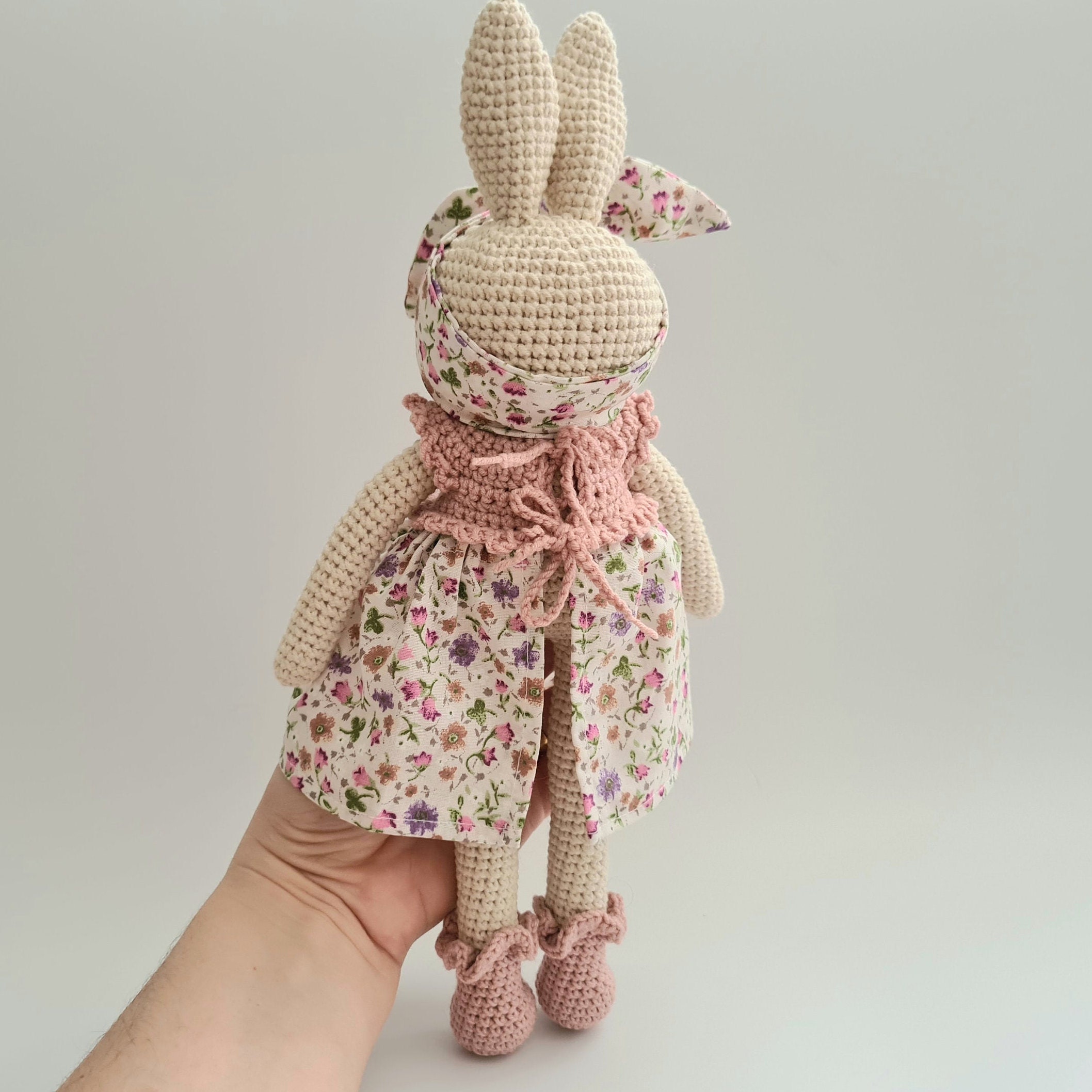 Crochet Bunny in Dress Stuffed Rabbit With Dress and - Etsy