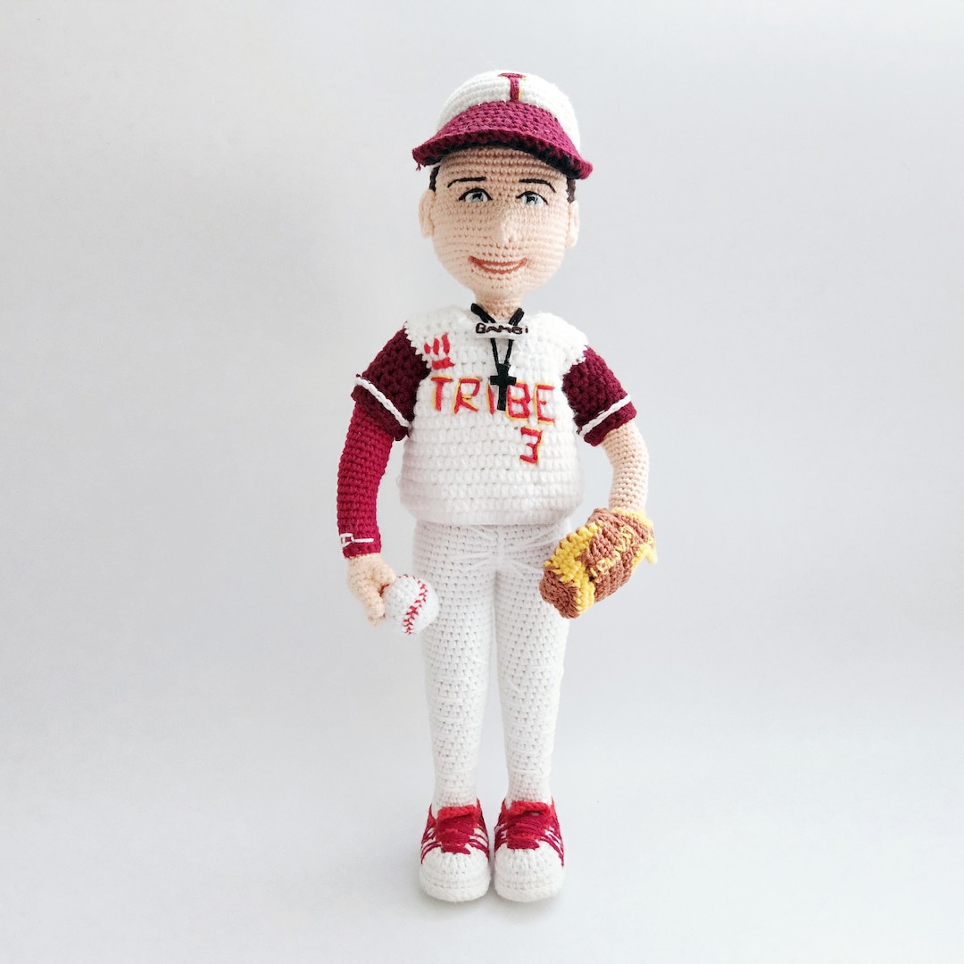 Personalized Crochet Baseball Player Doll | Custom Sports Gift - Etsy