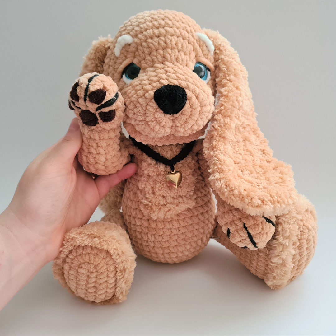 Crochet Golden Cocker Spaniel Plush Toy: Handmade Stuffed Dog - Etsy