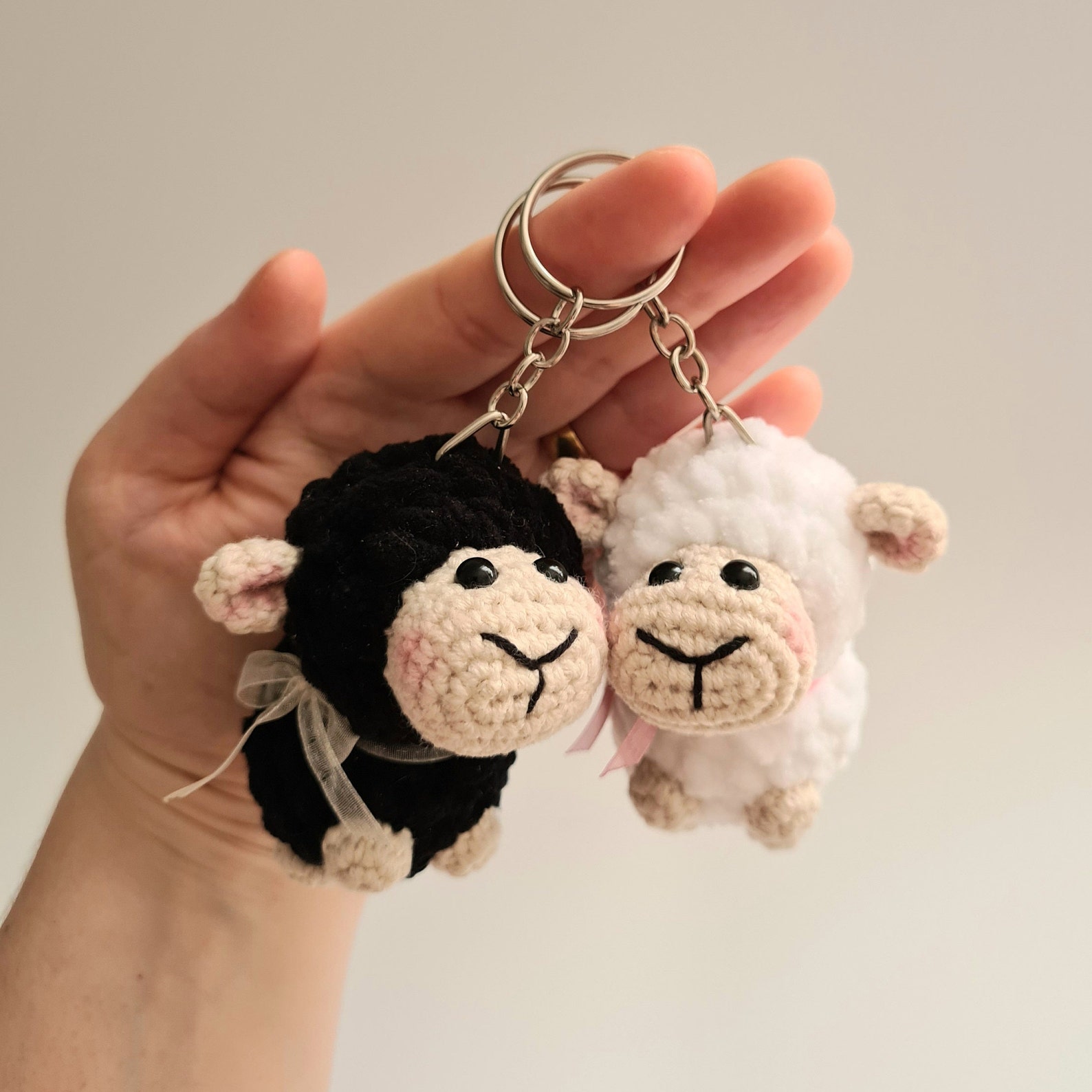 Crochet Sheep Keychain Cute Finished Stuffed Sheep Keyring - Etsy