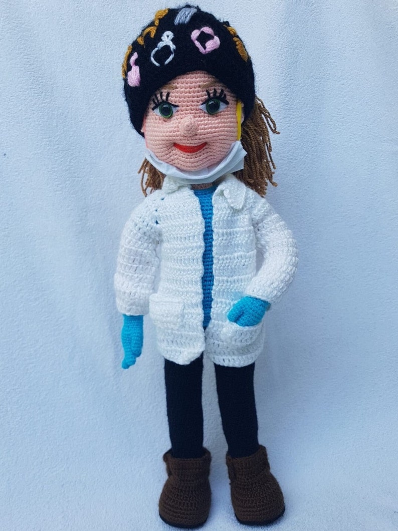 Personalized Crochet Doctor Doll Portrait Crochet Nurse Doll - Etsy