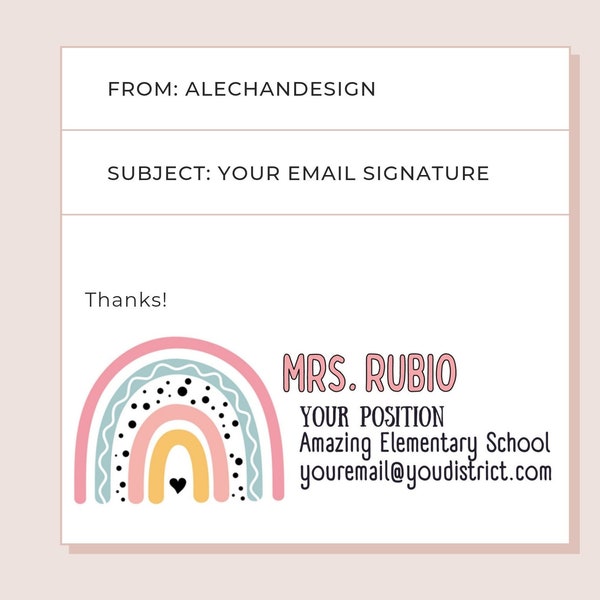 Cute Email Signature - Etsy