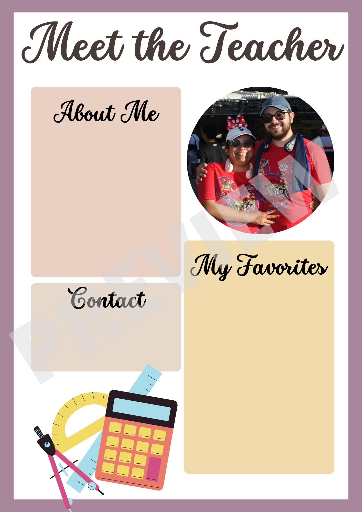 EDITABLE English Meet the Teacher Flyer - Etsy