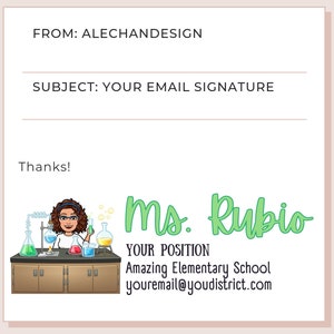 Bitmoji Teacher Email Signature! - Etsy