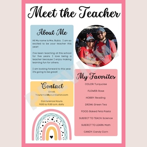 EDITABLE English Meet the Teacher Flyer - Etsy