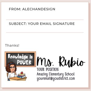 Bitmoji Teacher Email Signature! - Etsy