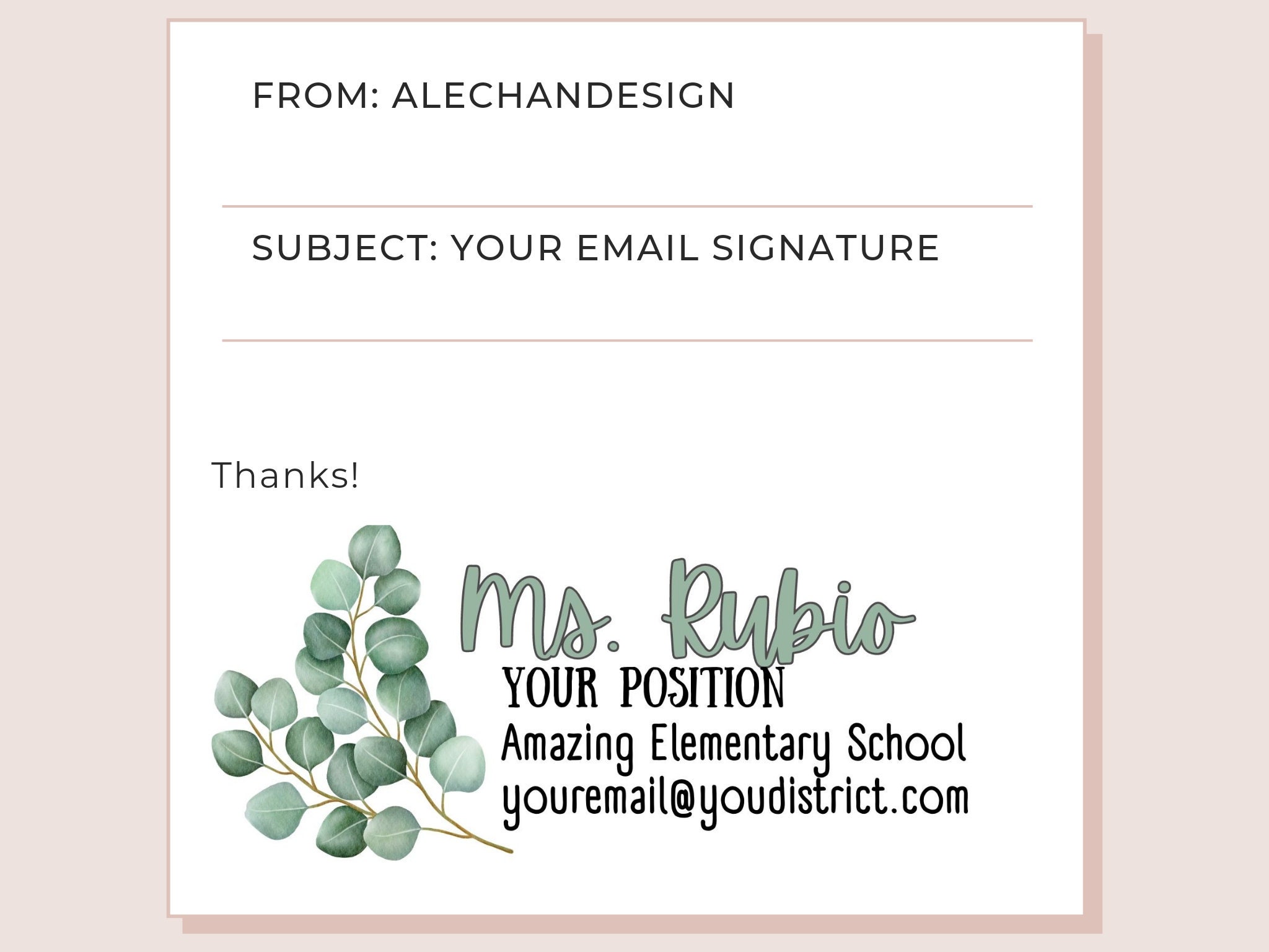 Personalized Email Signature With Bitmoji (digital Download) - Etsy