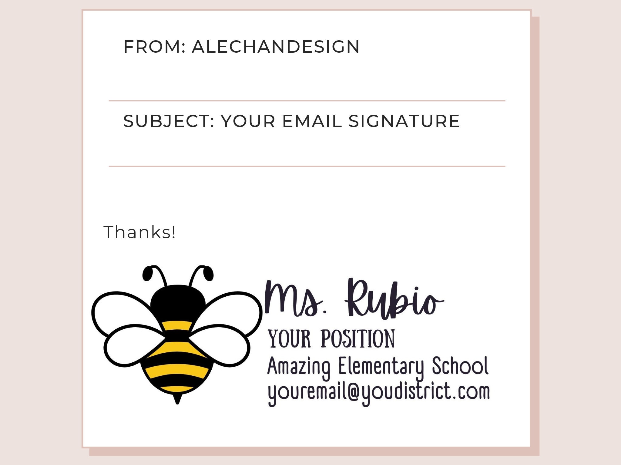 Cute Email Signature - Etsy