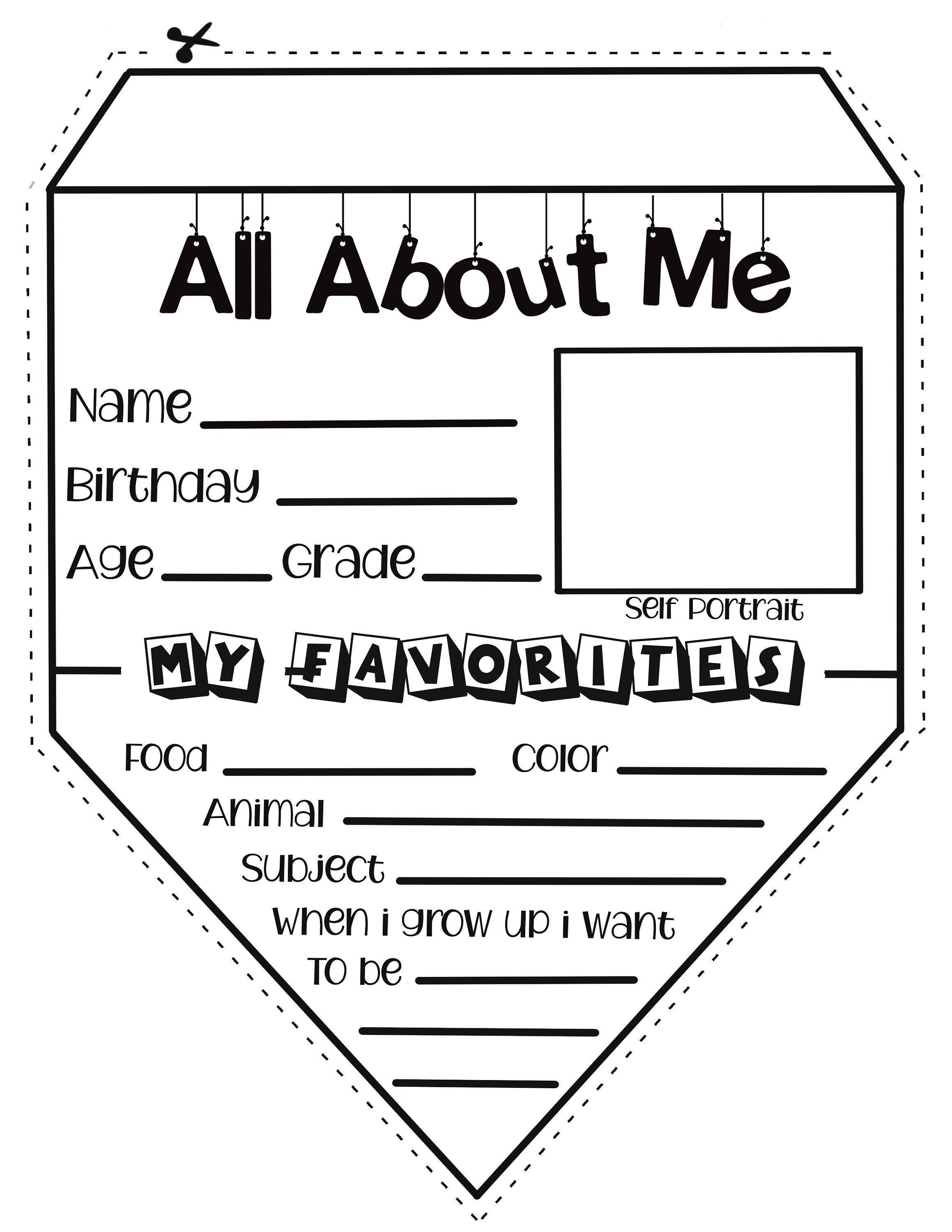 All About Me Bilingual Banner Worksheet English-spanish | Etsy
