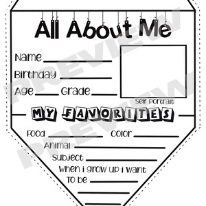 All About Me Bilingual Banner Worksheet English-spanish - Etsy