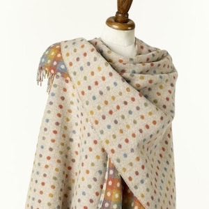 100% Multicolour Spot Merino Wool Beige Brown Silver Grey Purple Camel ...