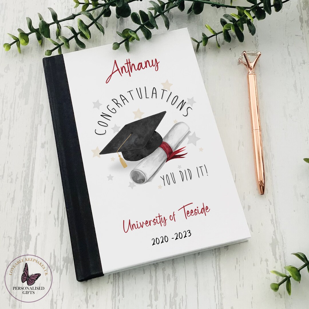 Personalised Graduation Notebook, Class of 2023, University Gifts ...