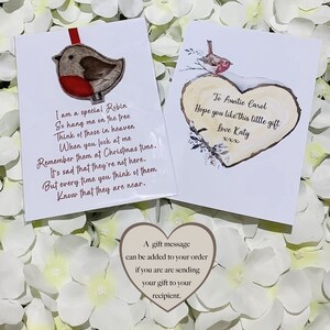 Remembrance Christmas Robin & Card, Felt Robin Tree Decoration ...