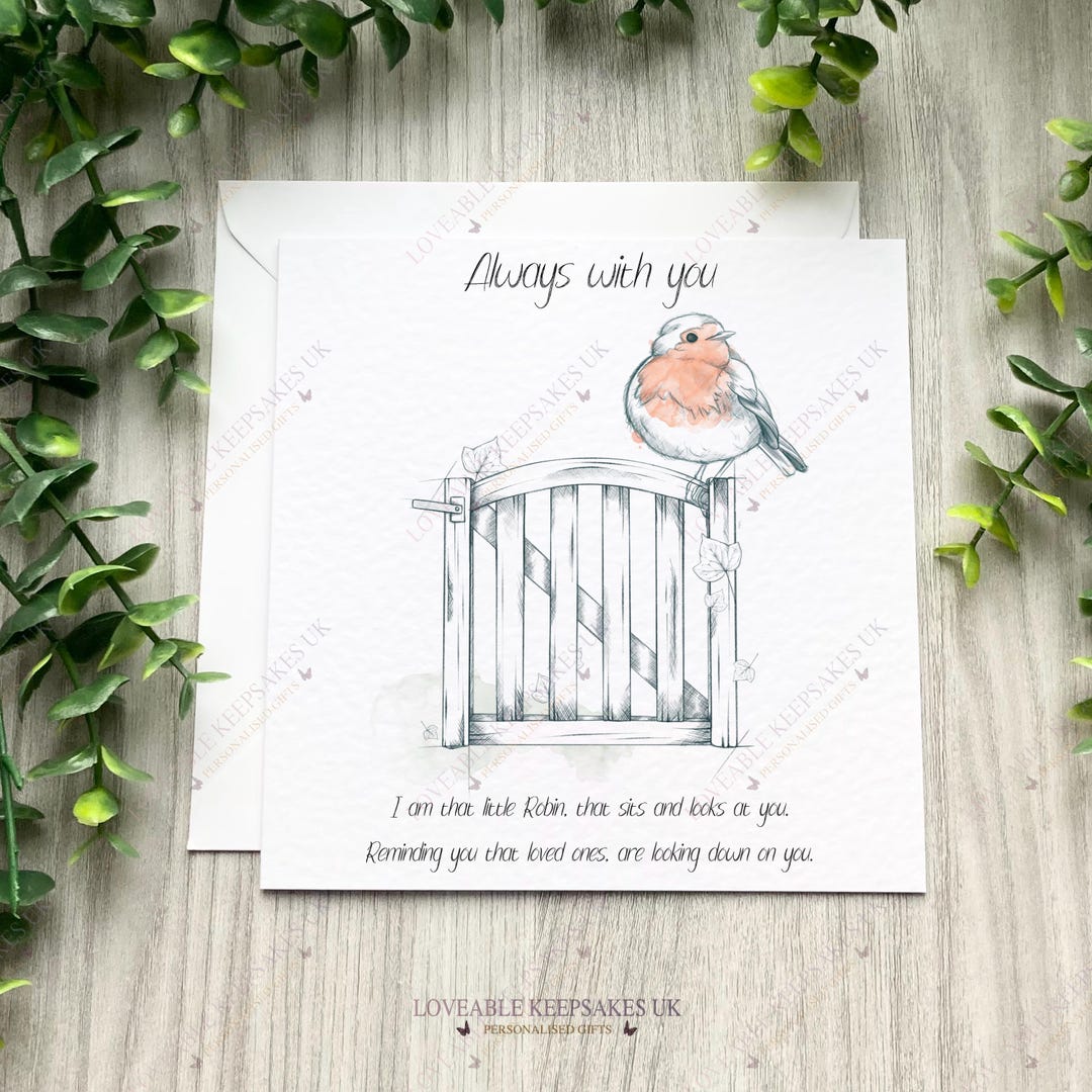 Robin Sympathy Card, Condolence Card, Greetings Card for Bereavement ...