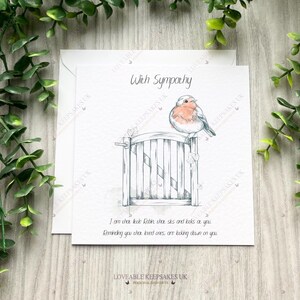 Robin Sympathy Card, Condolence Card, Greetings Card for Bereavement ...