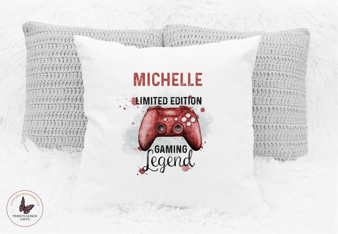 Personalised Gamer Cushion, Limited Edition Design Controller, Gifts ...