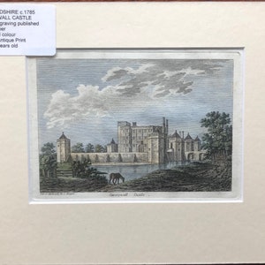 Caverswall Castle, Staffordshire Original Antique Vintage Engraving ...