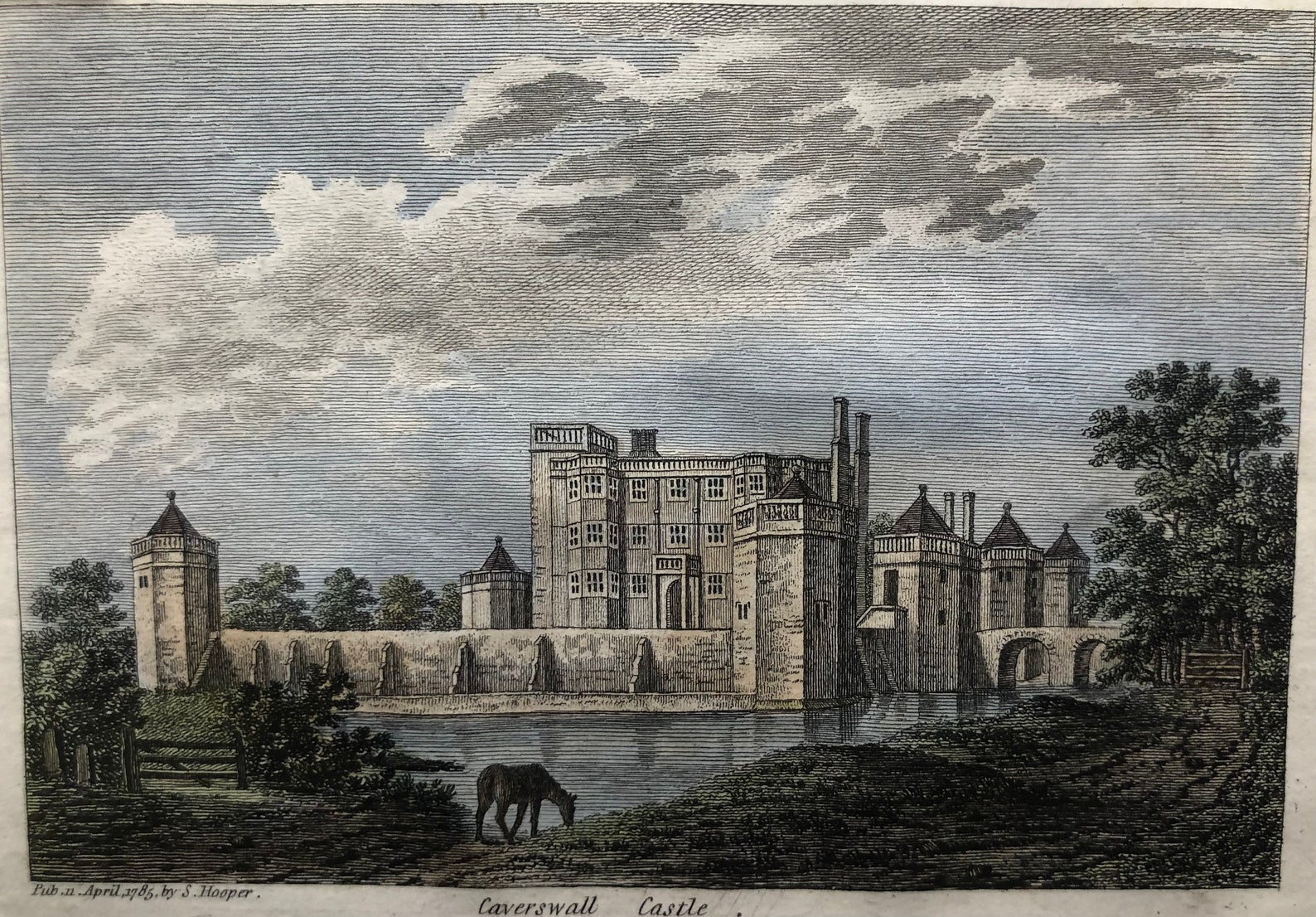 Caverswall Castle, Staffordshire Original Antique Vintage Engraving ...