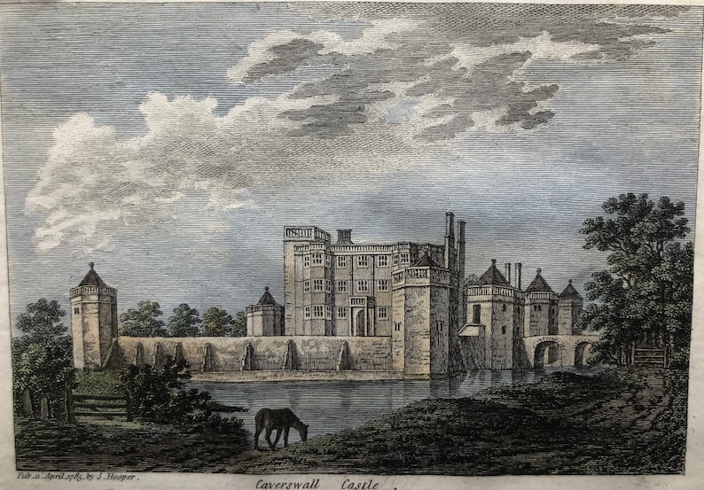 Caverswall Castle, Staffordshire Original Antique Vintage Engraving ...