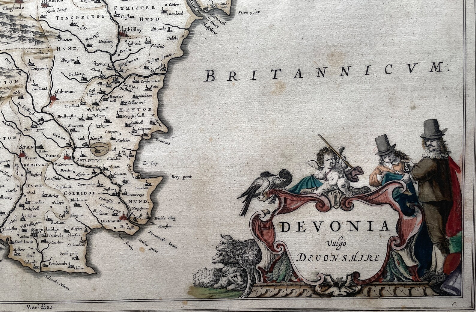 Devonshire, J. Blaeu Original Antique Map Dating From About 1659 - Etsy