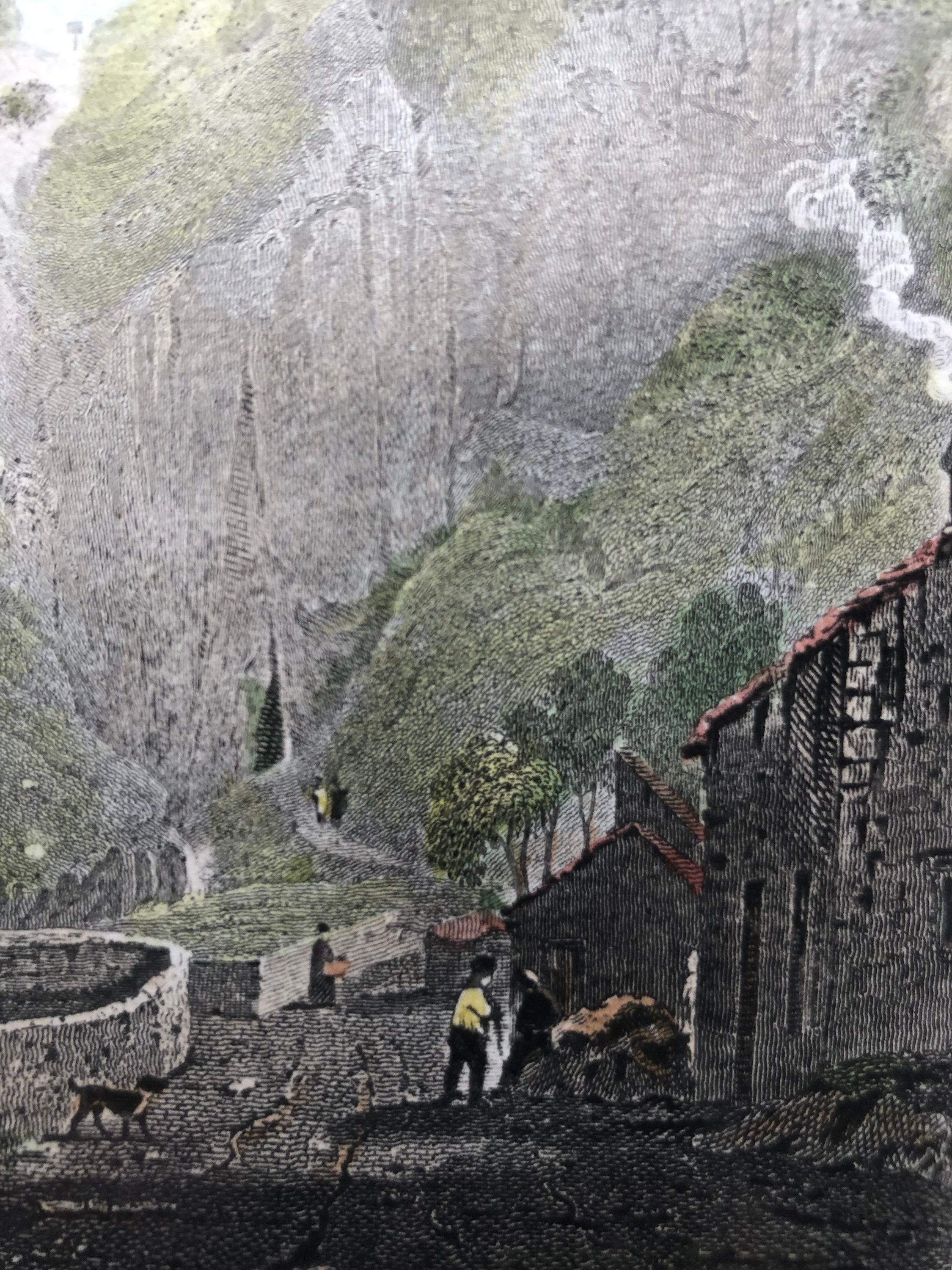 Peverel Castle castleton or Peak Castle, Derbyshire Original Antique ...