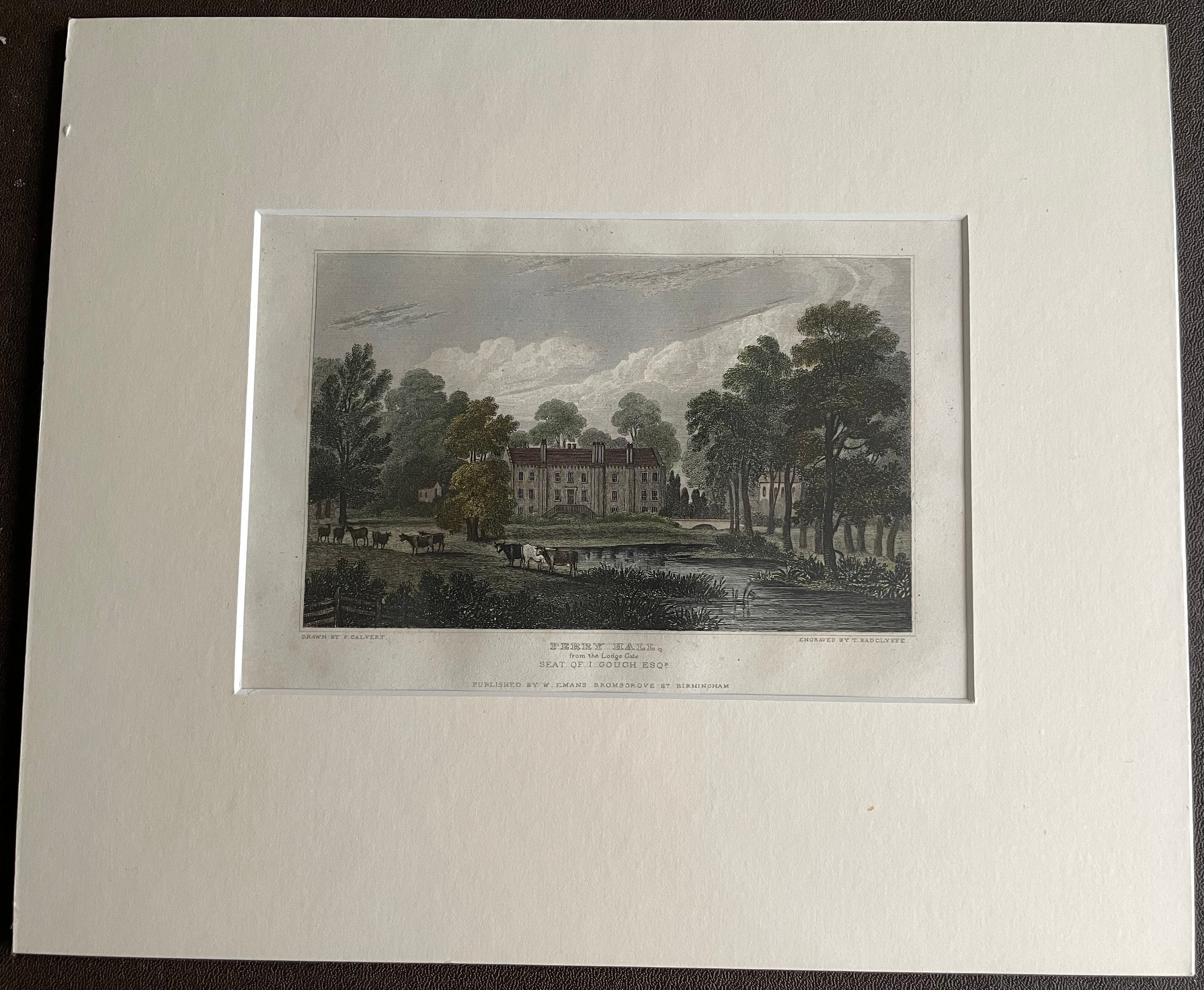 Perry Hall, Staffordshire Original Antique Vintage Engraving Print ...
