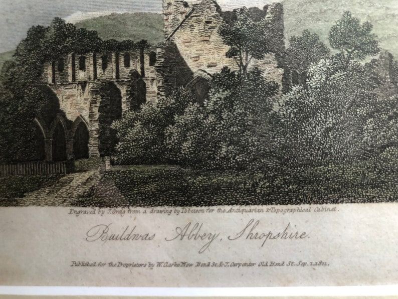 Art & Collectibles Shropshire original antique vintage engraving print ...