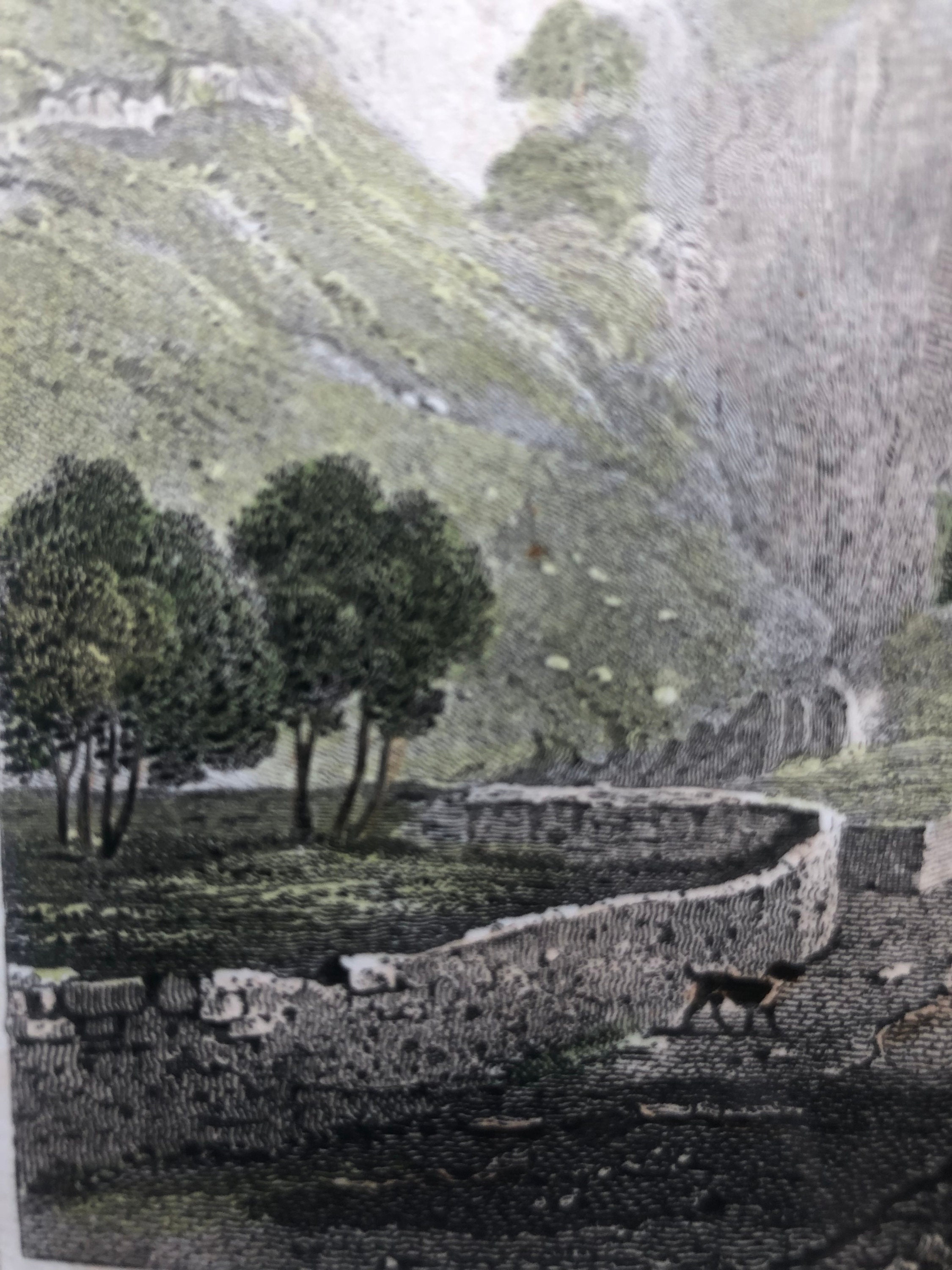 Peverel Castle castleton or Peak Castle, Derbyshire Original Antique ...