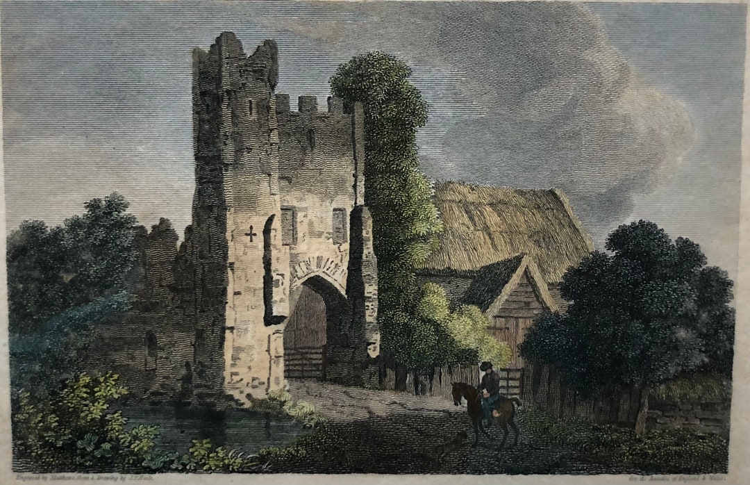 Mettingham Castle, Suffolk Original Antique Vintage Engraving Print ...