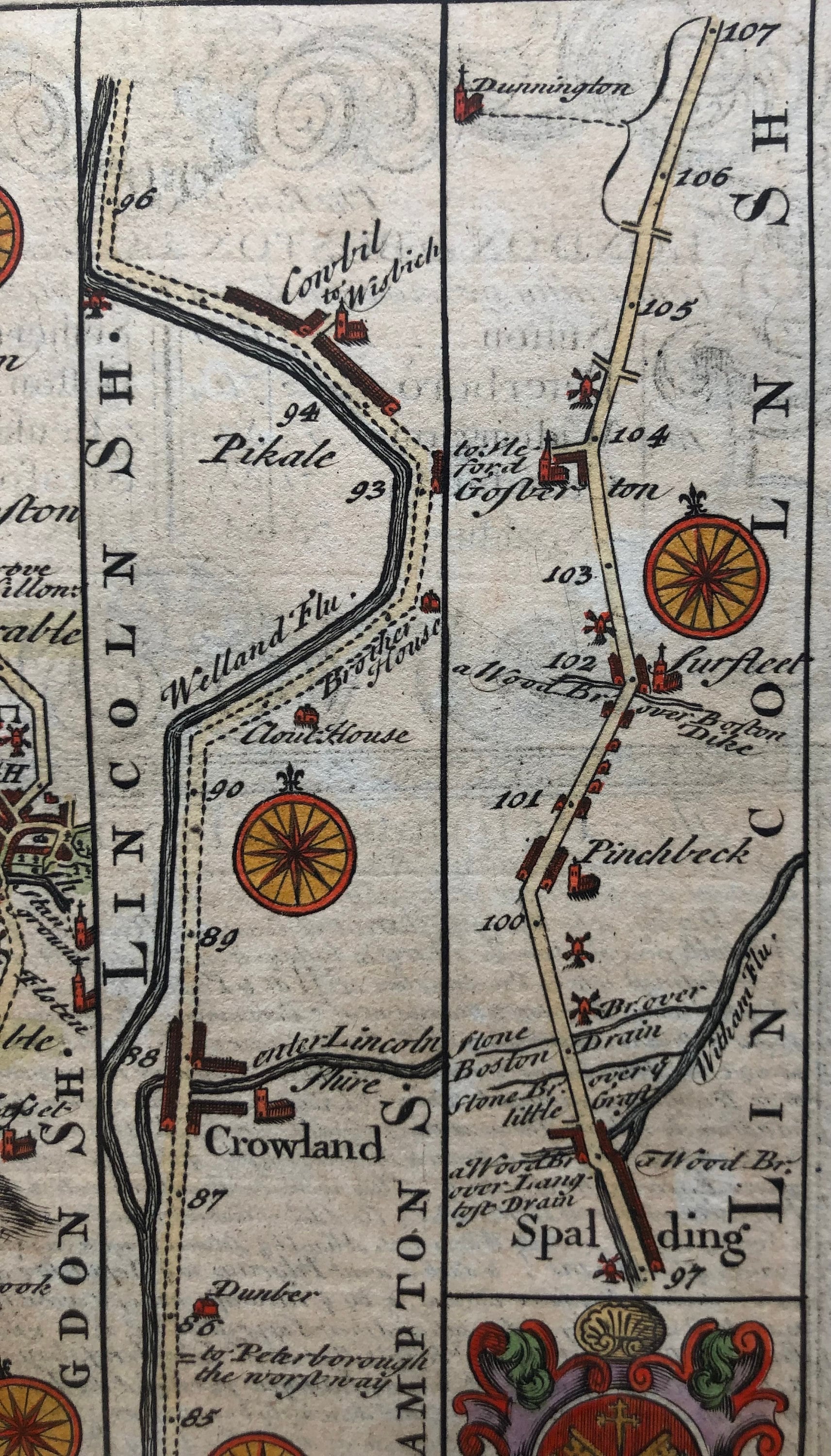 Road Map From Stilton to Gosberton via Peterborough, Owen & Bowen ...