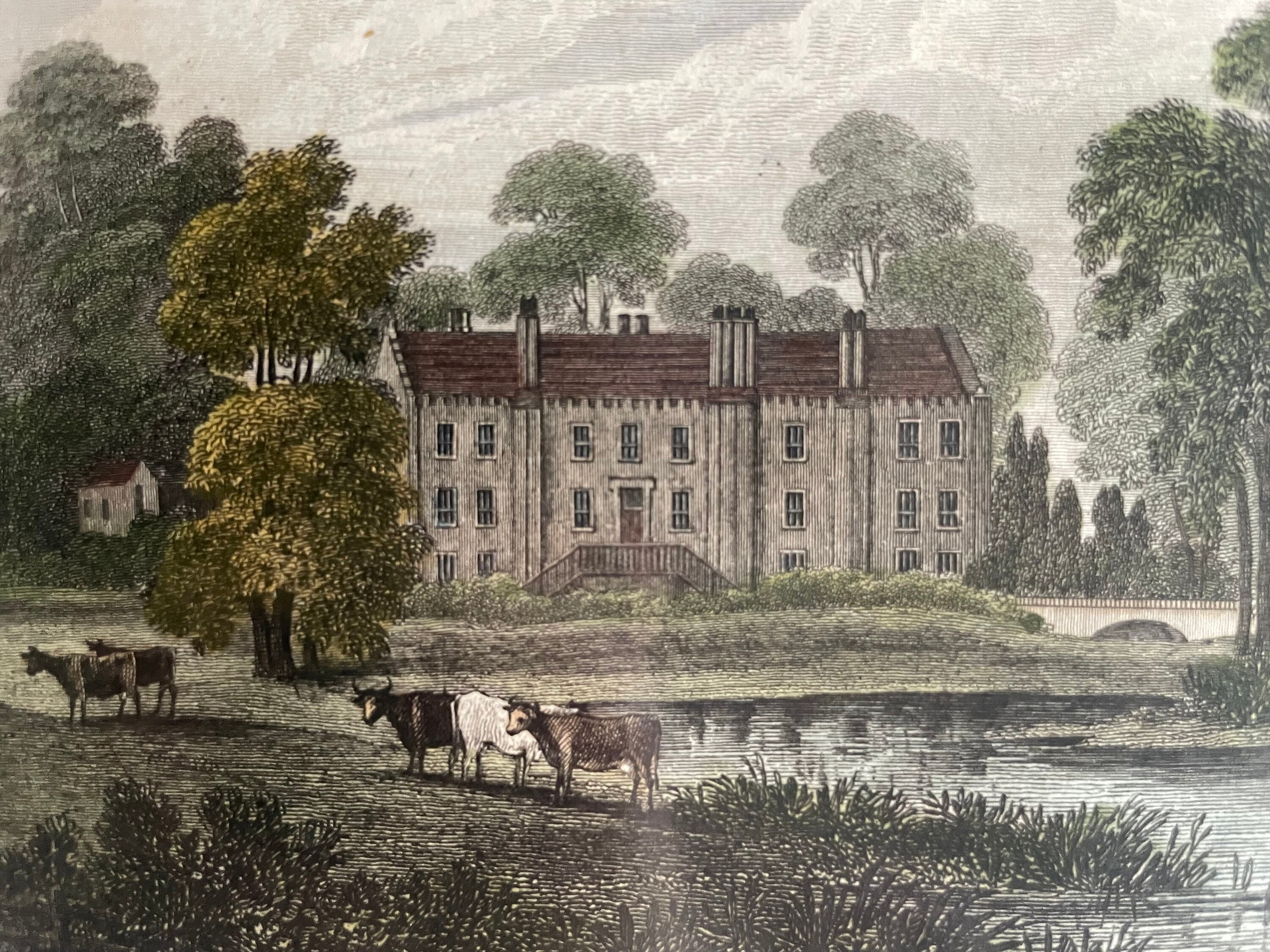 Perry Hall, Staffordshire Original Antique Vintage Engraving Print ...