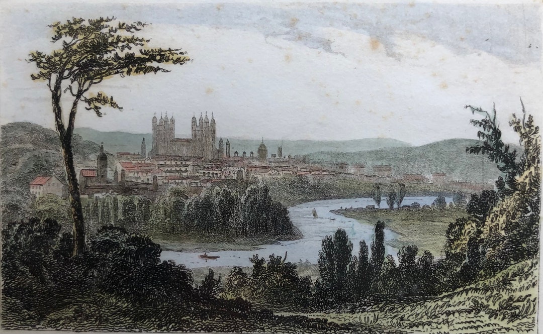 Exeter Devonshire Original Antique Vintage Engraving Print Dating From ...