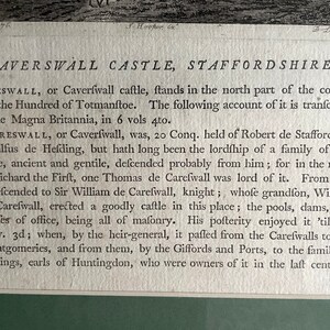 Caverswall Castle, Staffordshire Original Antique Vintage Engraving ...