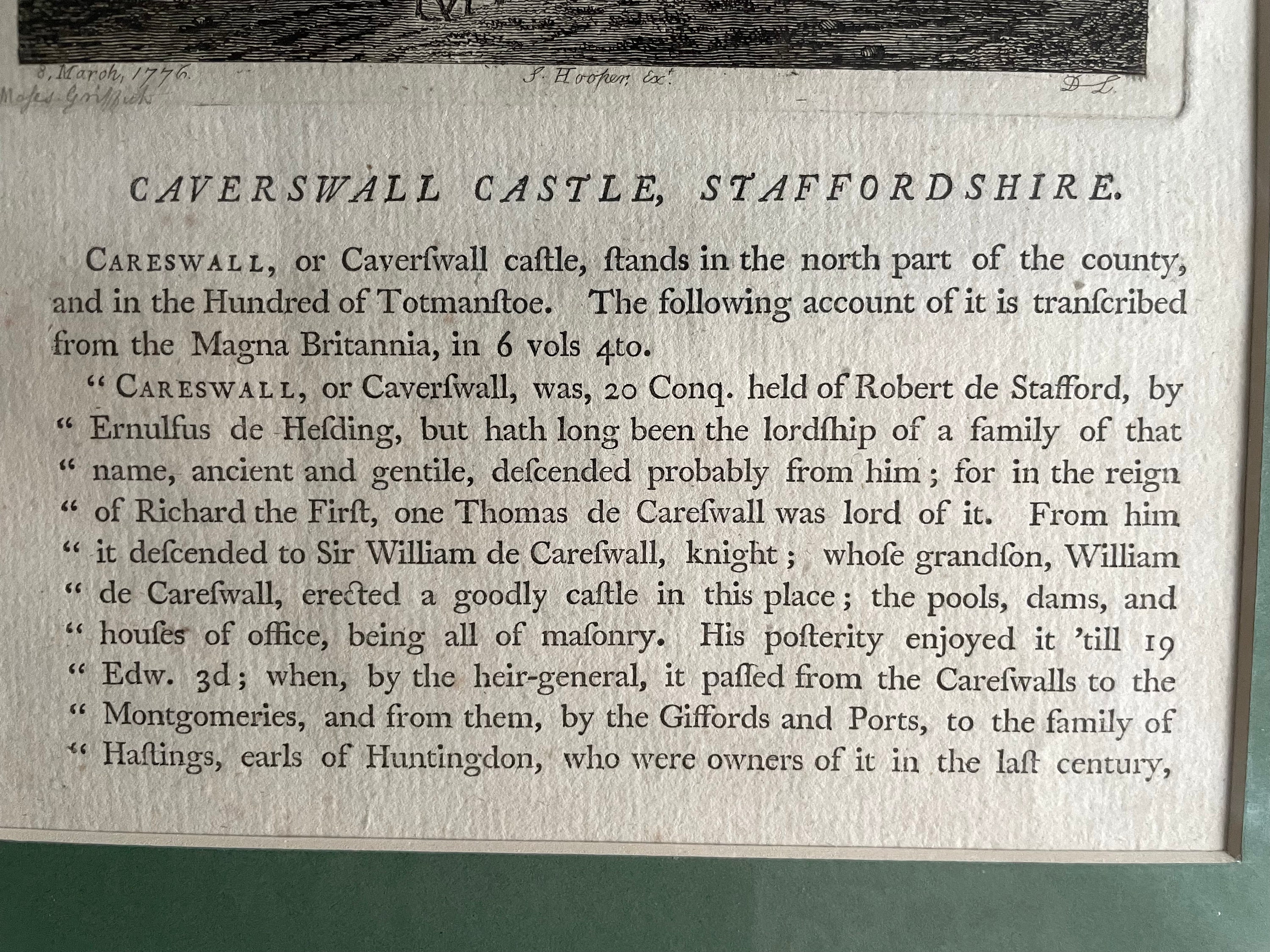 Caverswall Castle, Staffordshire Original Antique Vintage Engraving ...