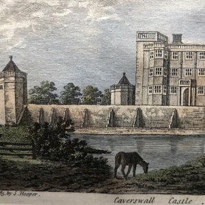 Caverswall Castle, Staffordshire Original Antique Vintage Engraving ...