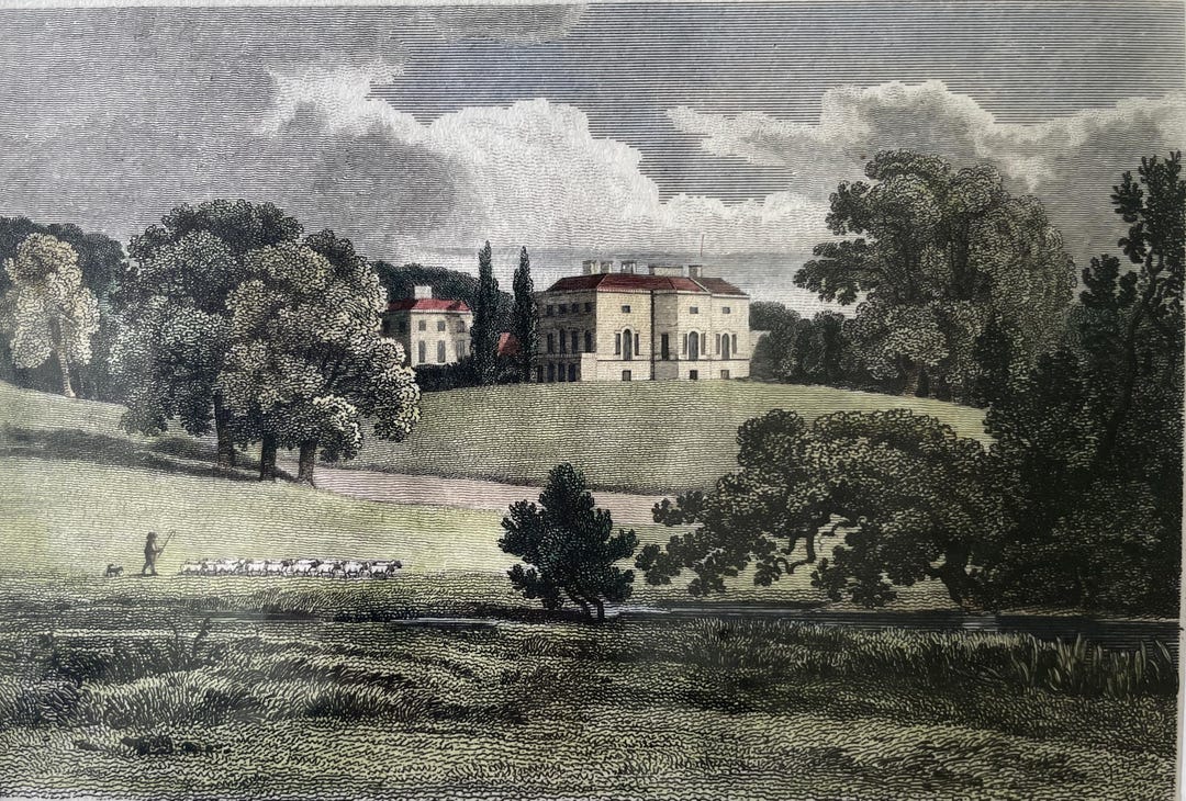 Nuneham House, Nuneham Courtenay, Oxfordshire Original Antique Vintage ...