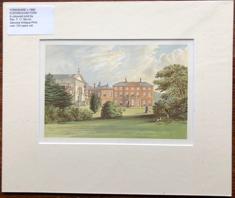Everingham Park, Yorkshire, Original Antique Vintage Print Dating From ...
