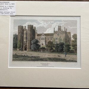 Catledge Hall, (kirtling Tower), Cambridgeshire Original Antique ...